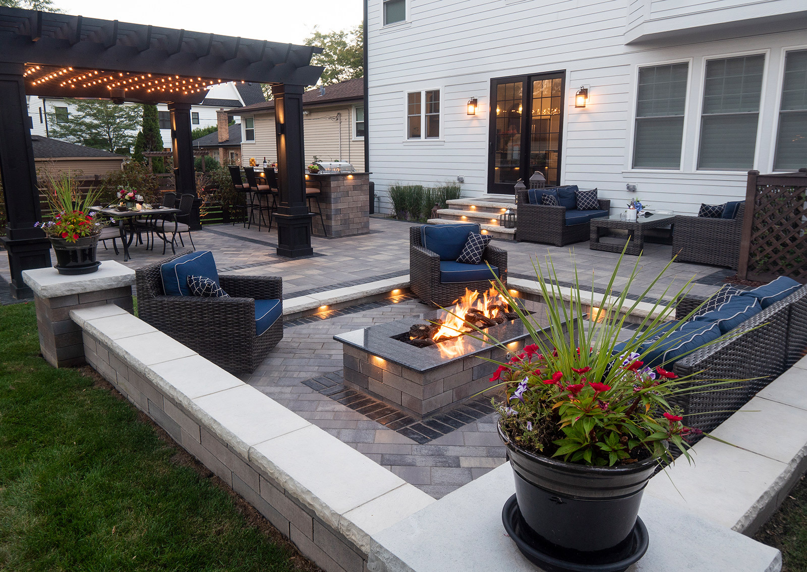 Landscape Fire Features, Outdoor Fireplaces, Fire Pits, Elmhurst